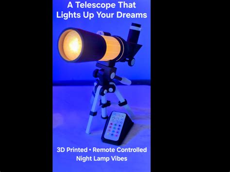 Telescope Night Light Lamp With Moon And Sun Lithos By Meedydoofa Makerworld Download Free 3d Models