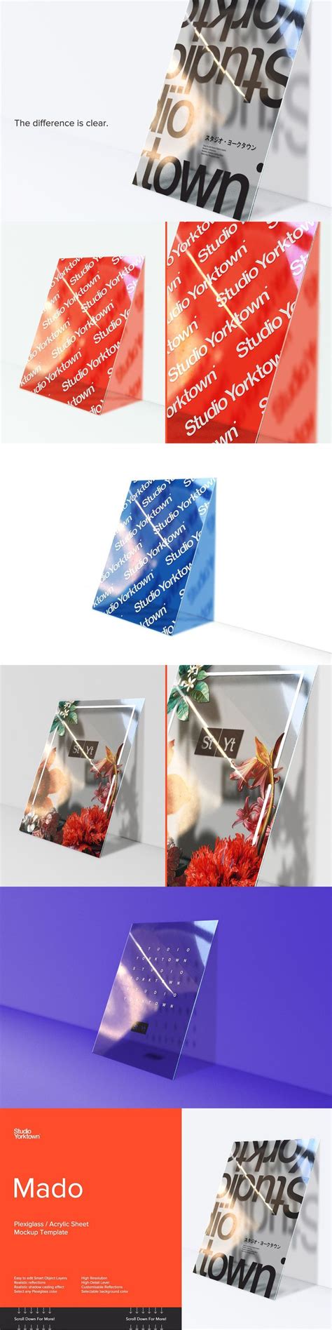 Mado Plexiglass Mockup Template