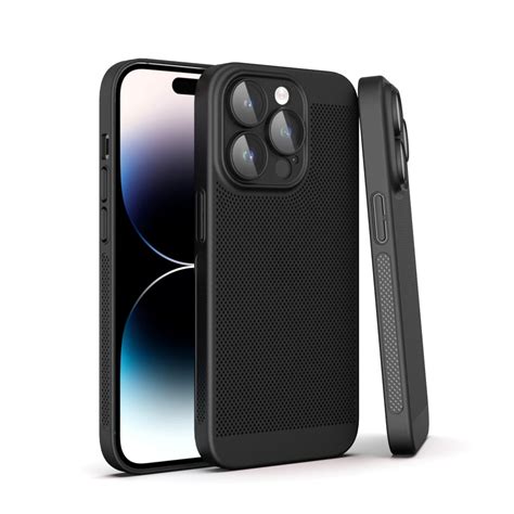 Heat Dissipation Breathable Grid Phone Case For Iphone Golden Shield