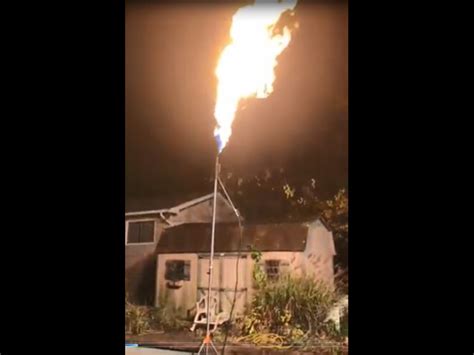 Fire Officials Divert Coram Hazard By Burning Off Propane Gas Town