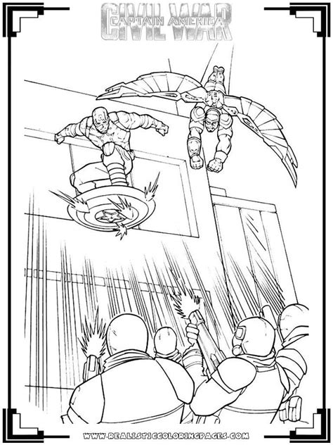 Marvel Captain America Civil War Coloring Page Coloring Pages