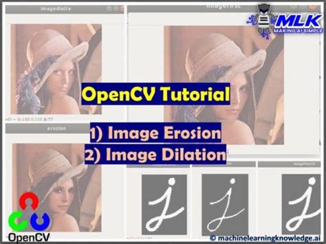 OpenCV Tutorial Erosion And Dilation Of Image MLK Machine