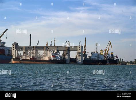 Odessa Ukraine SIRCA 2019 Bulk Carrier At Port Grain Elevator