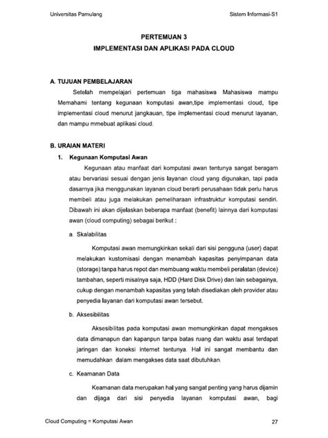 Pertemuan 3 Implementasi Dan Aplikasi Pada Cloud Pdf