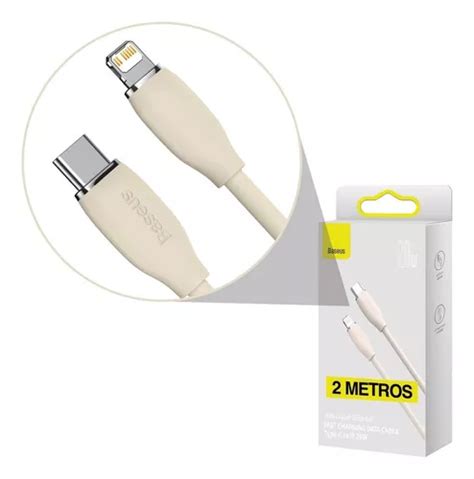 Cabo Usb C Tipo C W Para IPhone X Metros Baseus Cor Rose MercadoLivre