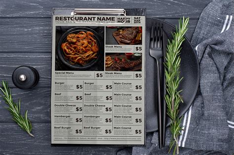 Restaurant Menu Double Side Menu 295126 Templatemonster