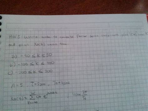 Write To Compute Fourier Series Coefficients Plot C Chegg