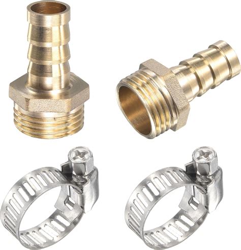 Sourcing Map Brass Hose Barb Fitting Connector 12mm Barb X G1 2 Male