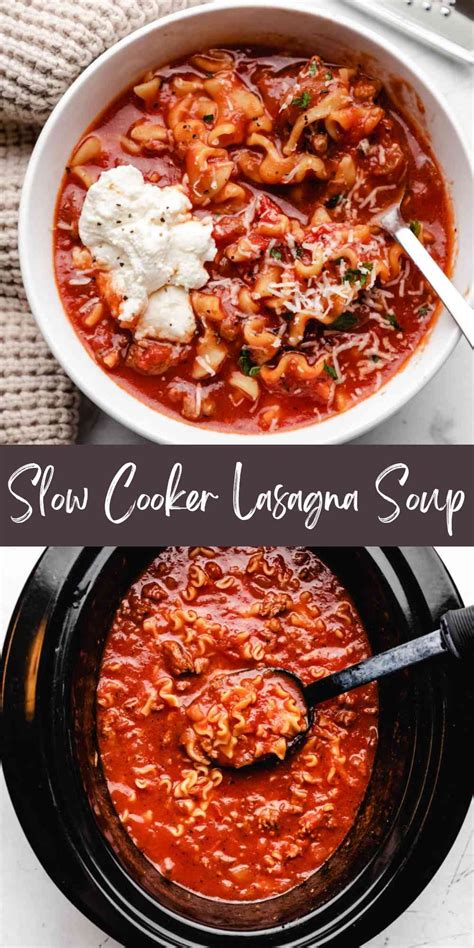 Slow Cooker Lasagna Soup Artofit