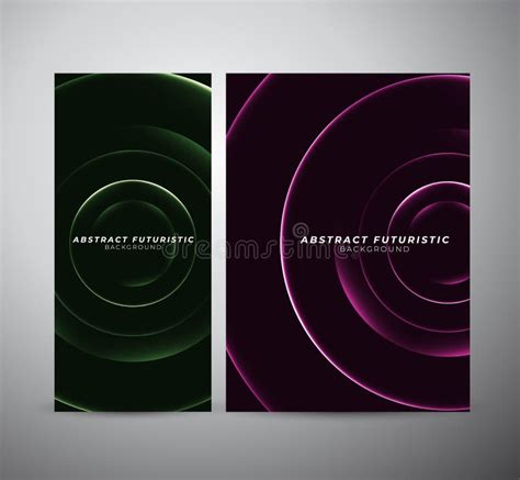 Abstract Glowing Circle Lines Banner Background Abstract Futuristic