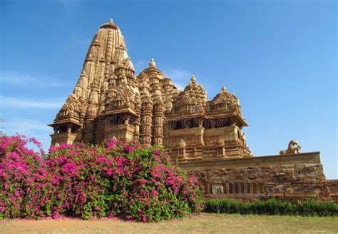 Erotic Sculptures In Khajuraho Temple Group Of Monuments In India Stock