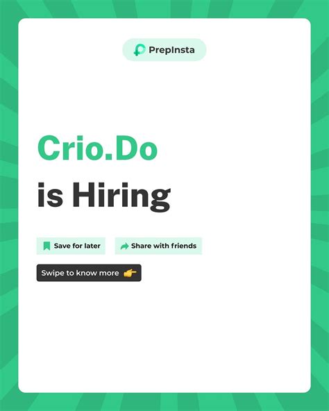 Prepinsta Offcampus Criodo Is Hiring Checkout Details In Post📌