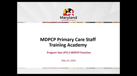 Mdpcp Primary Care Staff Training Program Program Year 2 Overview