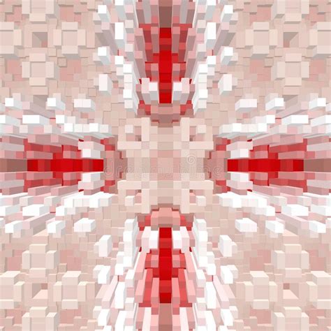 Cube D Extrude Symmetry Background Texture Ornament Stock Illustration Illustration Of