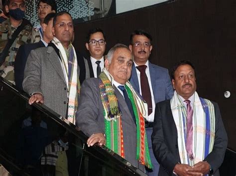 Election Commission Team Led By Cec Rajiv Kumar Reaches Tripura To Review Poll Preparedness