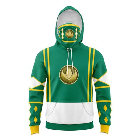 Green Ranger Power Rangers Masked Hoodie Animebape