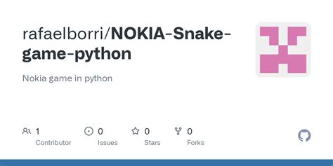 GitHub Rafaelborri NOKIA Snake Game Python Nokia Game In Python