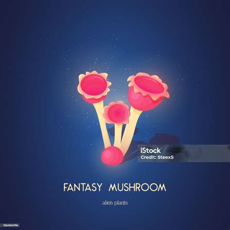 아름 다운 판타지 버섯입니다 흰색 배경에 고립 된 마술 특이 한 자연 요소입니다 버섯 컬렉션에 대 한 벡터 일러스트입니다 광대버섯속에 대한 스톡 벡터 아트 및 기타 이미지