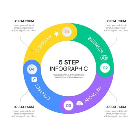 Premium Vector Vector Infographic Label Design With Icons Business Concept Flowchart Diagram