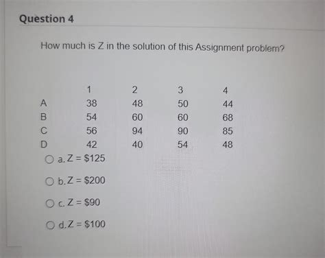 Solved How Much Is Z In The Solution Of This Assignment Chegg