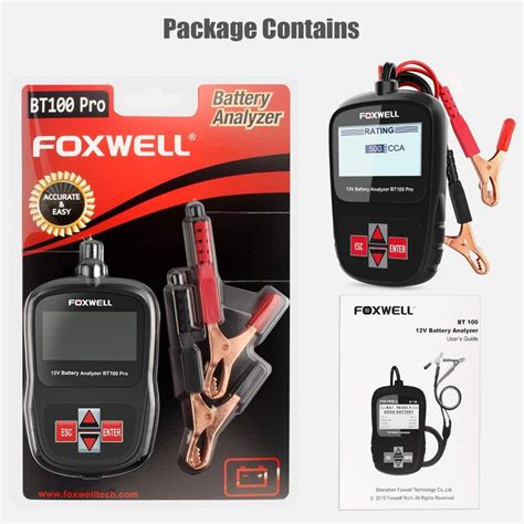 Car Battery Tester Foxwell Bt100 Pro 12v Car Battery Tester For Flooded