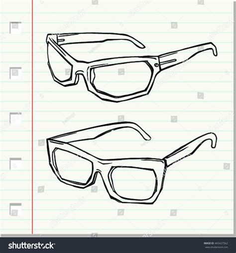 Doodle Style Sunglasses Vector Illustration Stock Vector Royalty Free
