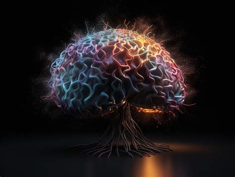 Premium Ai Image Visualizing Mental Health Abstract Brain Network