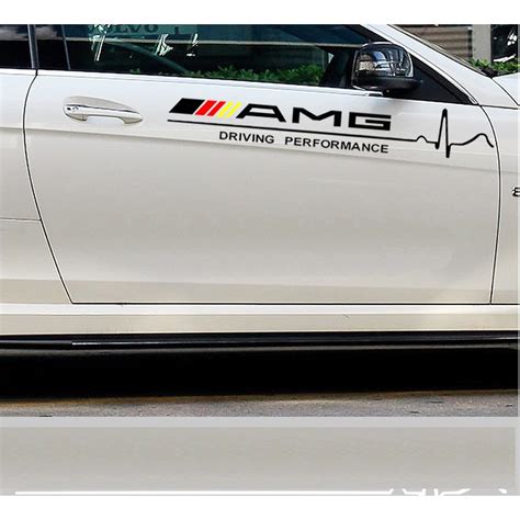 สติกเกอร์ไวนิล Amg ติดประตูด้านข้าง สําหรับ Mercedes Benz W203 W209