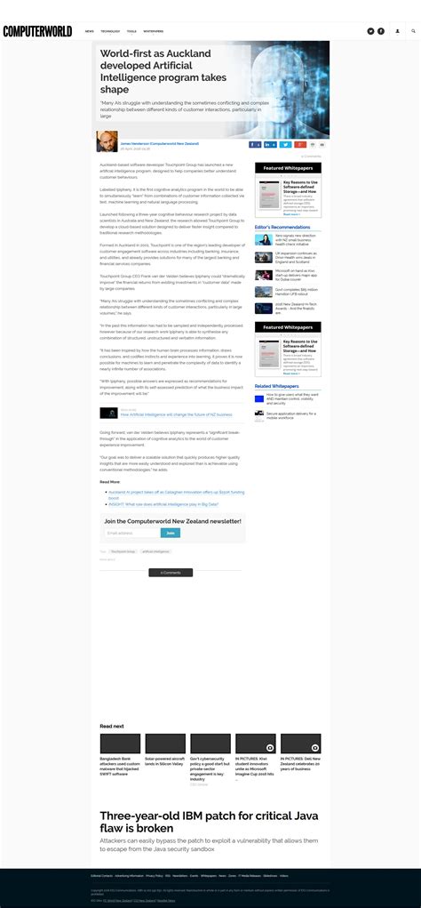 World First Cognitive Analytics Software