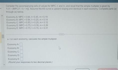 Solved Consider The Accompanying Sets Of Values For Mpc T