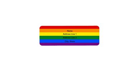Custom Lgbt Flag Address Labels Zazzle
