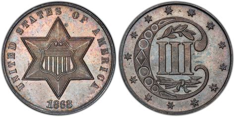 1868 3cs Regular Strike Three Cent Silver Pcgs Coinfacts