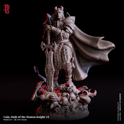 Dnd Pathfinder Ttrpg Hero Cain Oath Of The Demon Knight Male Tiefling