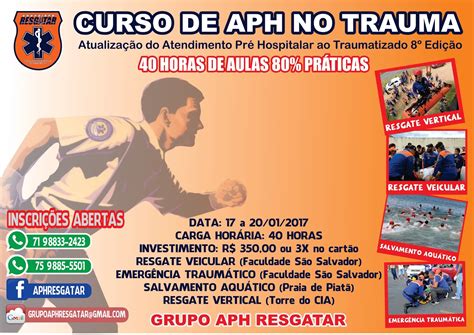 Grupo Aph Resgatar Curso De Aph No Trauma