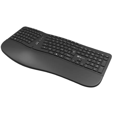 Klip Xtreme Keyboard Spanish Wireless 2 4 Ghz All Black Ergonomic Periféricos