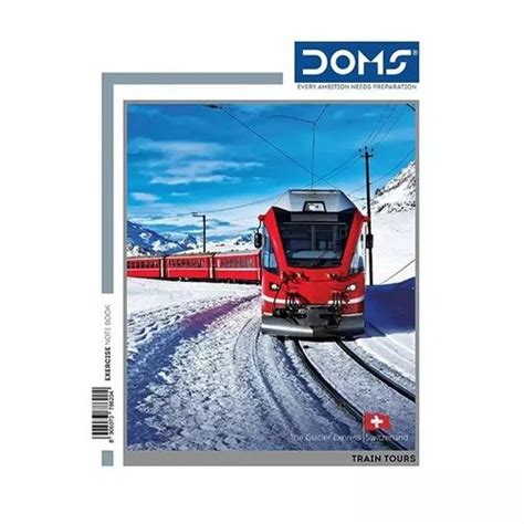 Doms Train Tours Series Notebook Single Line Assorted Soft Cover 120