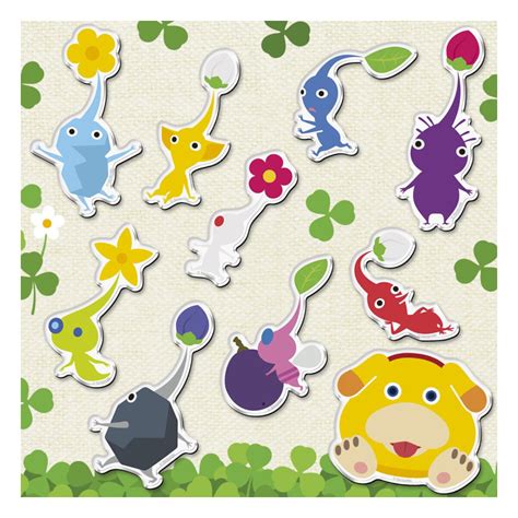 Acrylic Magnets Characters Set Pikmin Meccha Japan