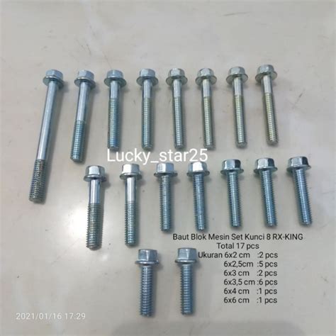 Jual Baut Blok Mesin Set Kunci 8 RX KING Shopee Indonesia