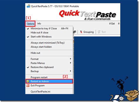 Insert Texts And Execute Commands As Admin And Standard User