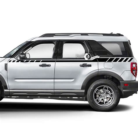 Pair Ford Bronco Badlands Side Style Fender Panel Trim Сontour Map