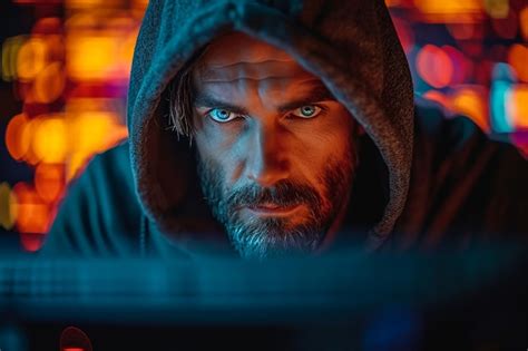 Premium Ai Image Anonymous Hacker At The Laptop Computer Internet Security Cyber Attack