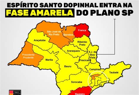 Notícia EspÍrito Santo Do Pinhal Entra Na Fase Amarela Do Plano SÃo