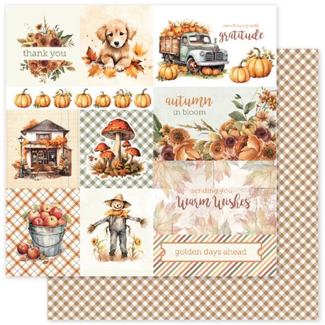 Autumn Florals Basics A 12x12 Paper 12pc Bulk Pack 35454 Paper Rose