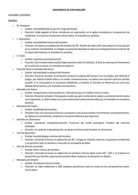 Maniobras De Exploraci N More Udocz