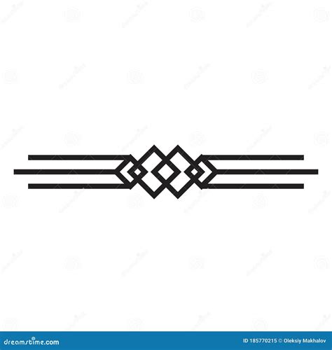 Line Border Corner Design Vector Divider 117924502