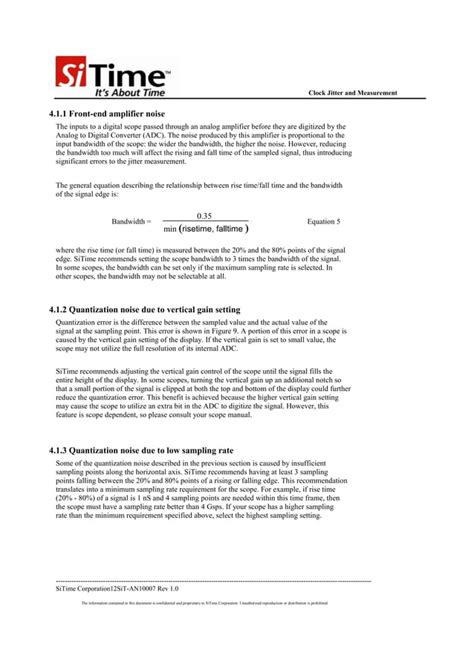 Clock Jitter And Measurement Pdf Physics Science