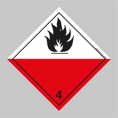 Class 42 Spontaneously Combustible Materials 25×25 Cm Dg Labelstore