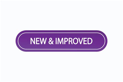 New Improved Button Vectorssign Label Speech Bubble New Improved