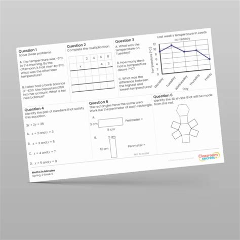 Year 6 Spring 2 Week 6 Maths In Minutes Resource Classroom Secrets