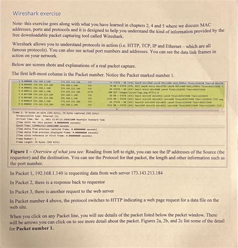 Wireshark Exercise Note This Exercise Goes Along